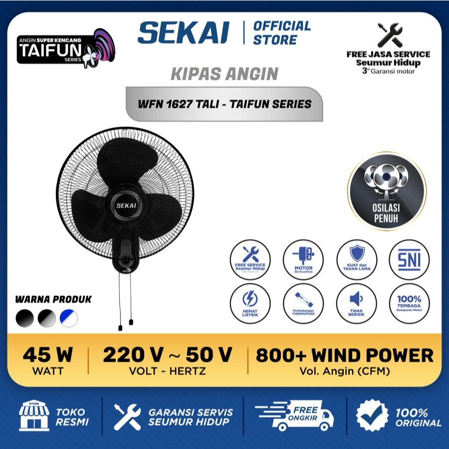Sekai Wall Fan WFN 1627 / Taifun Wall Fan 40cm (16") | Shopee Philippines