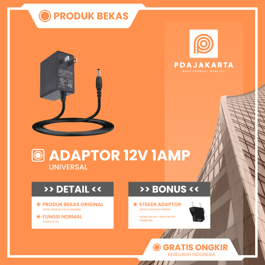 Used Original 12V-1A Adapter for STB/CCTV/Modem/Router Universal ...