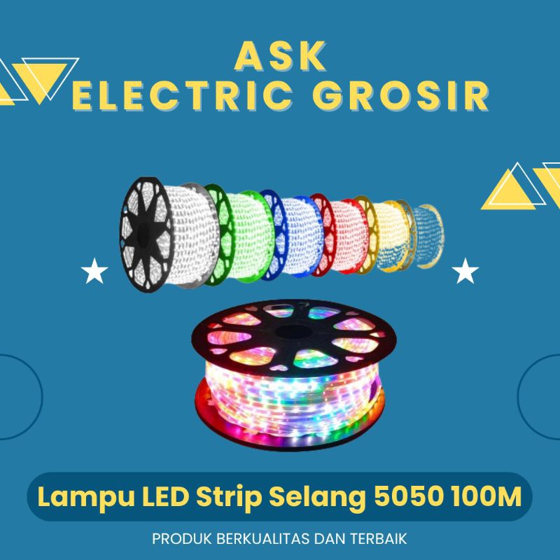 MERAH [1 METER] SMD 5050 Hose LED Strip Light Yellow/Red/Blue/Pink/Blue ...