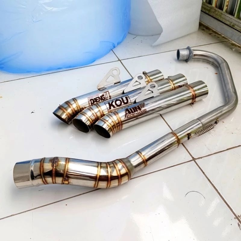 Open Spec pipe exhaust Kou 51mm tube type for Tmx 125 155 Rusi tc 125 ...