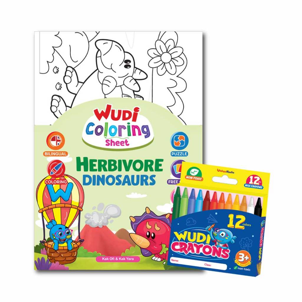 Gramedia Dumai - WUDI COLORING SHEET - HERBIVORE DINOSAUR | Shopee ...
