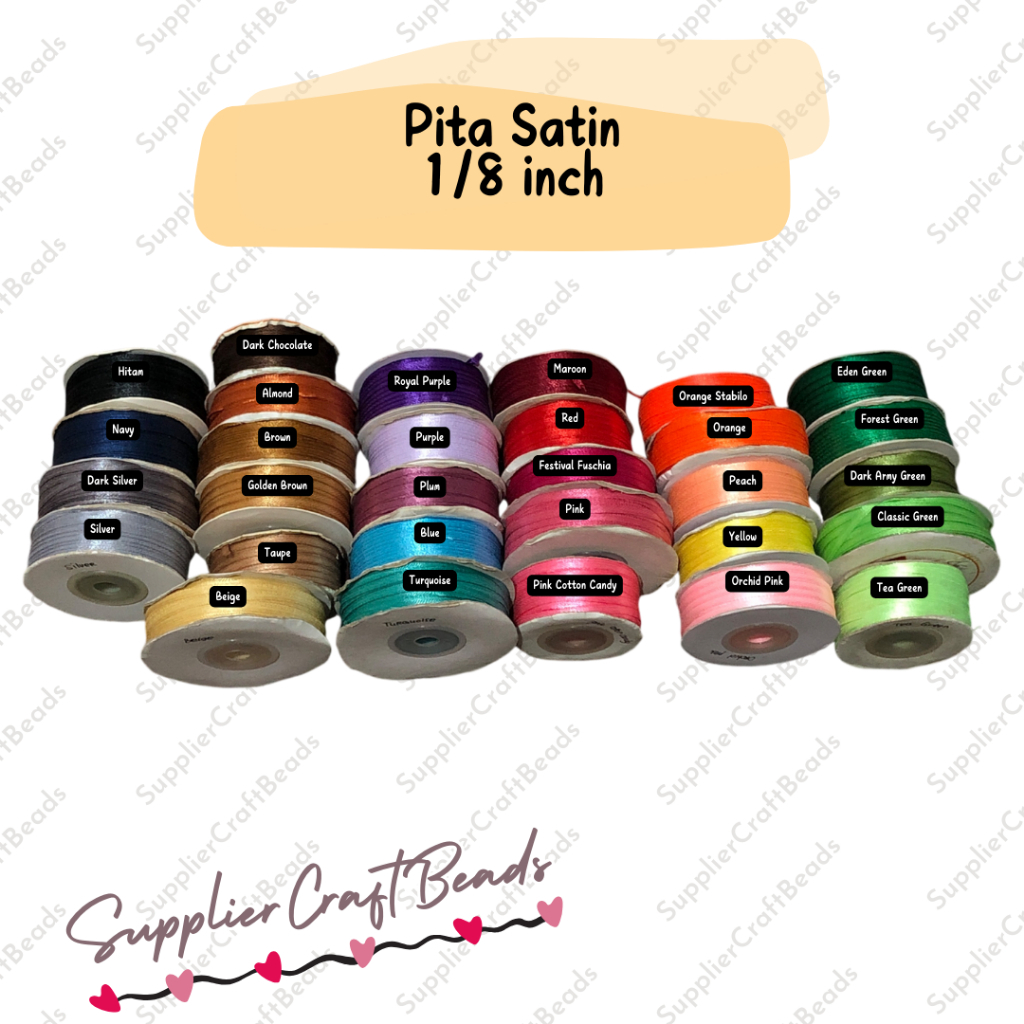 (roll) Taiwan SATIN Ribbon 1/8" (3 cm) / 1 roll = 80 Yards SATIN RIBBON ...