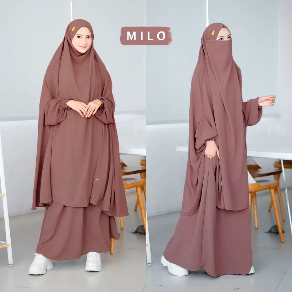 Mecca Hajj Umrah Set French Khimar Skirt Veil Syar'i | Shopee Philippines