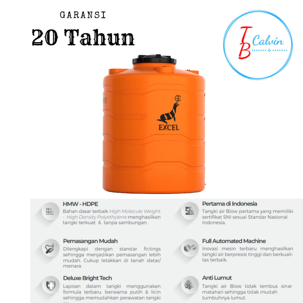 Excel Blow 250 Liter ALB 300 Water Tank / Reservoir / Toren | Shopee ...