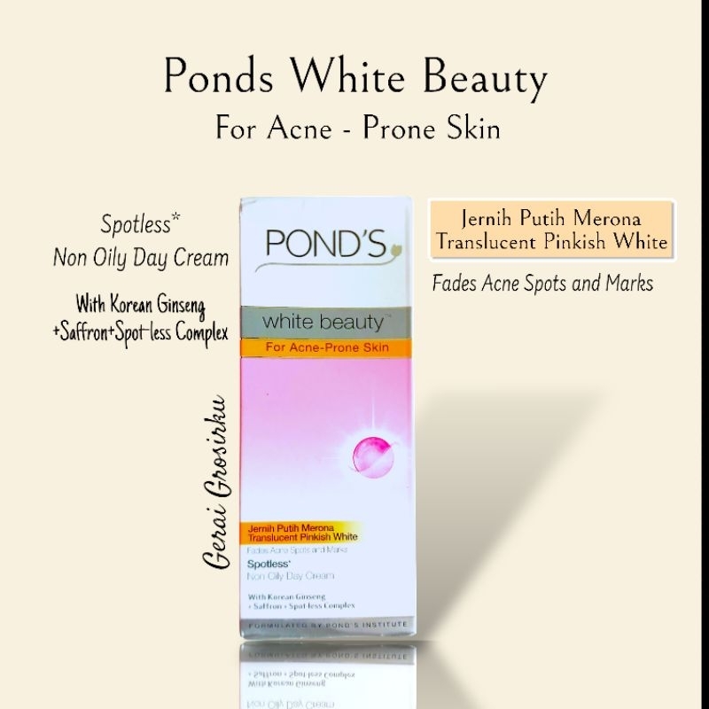 Ponds WHITE BEAUTY DAY CREAM FOR ACNE-PRONE SKIN | Shopee Philippines