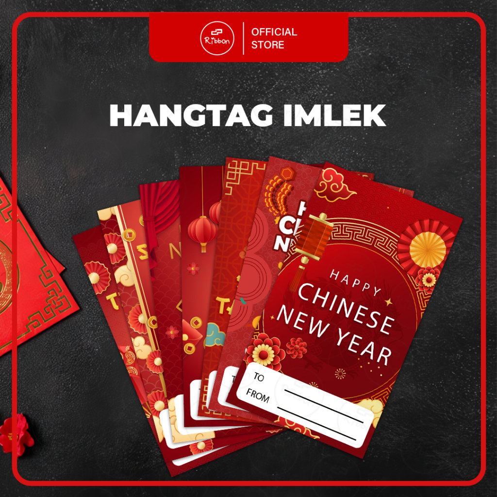 Chinese New Year Hangtag Chinese New Year Hangtag Gift Tag Greeting ...