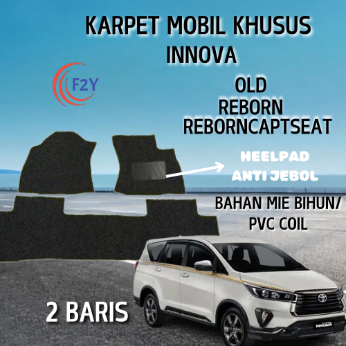 Innova OLD, REBORN, CAPTAIN SEAT 2 Row Vermicelli Noodle Car Carpet ...