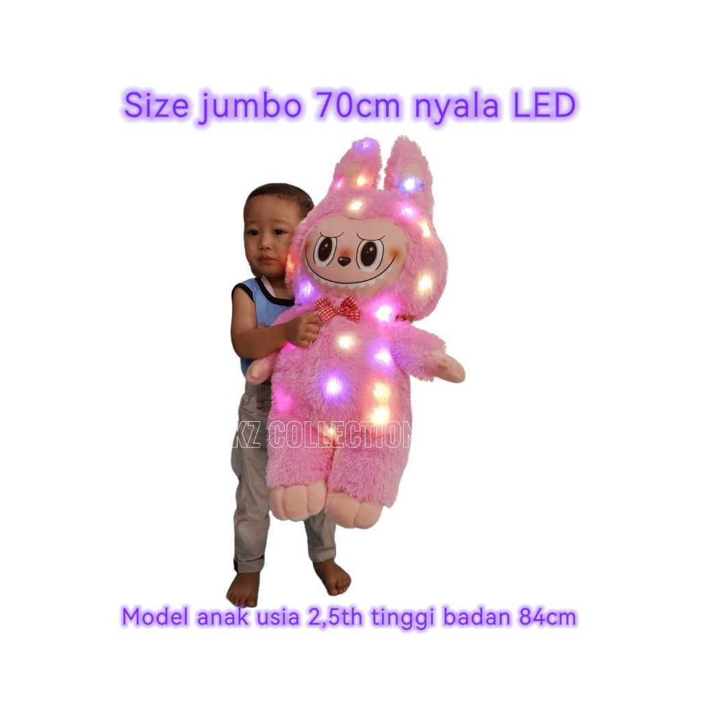 Labubu THE MONSTER DOLL JUMBO SIZE, 70CM HIGH, LED CAN LIGHT | Shopee ...
