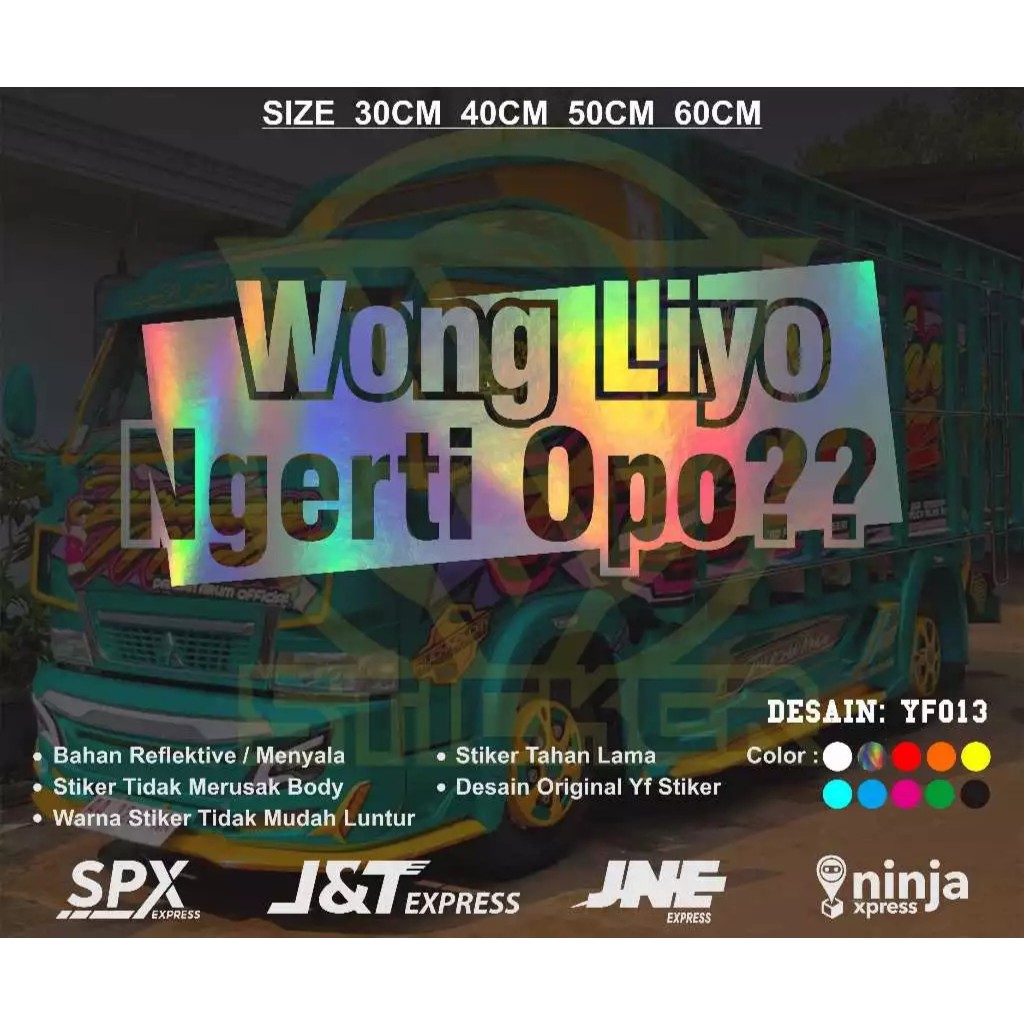 Viral wong lio gerti opo stickers cutting variations of pickup truck ...