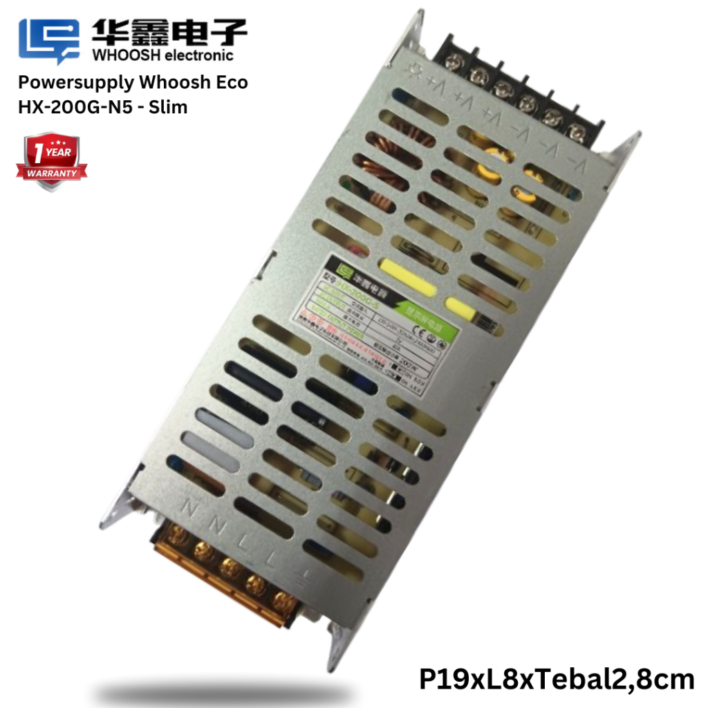 Power SUPPLY Whoosh ECO HX-200G-N5-SLIM ECO 5V 200W 40A SLIM THICK 2 ...