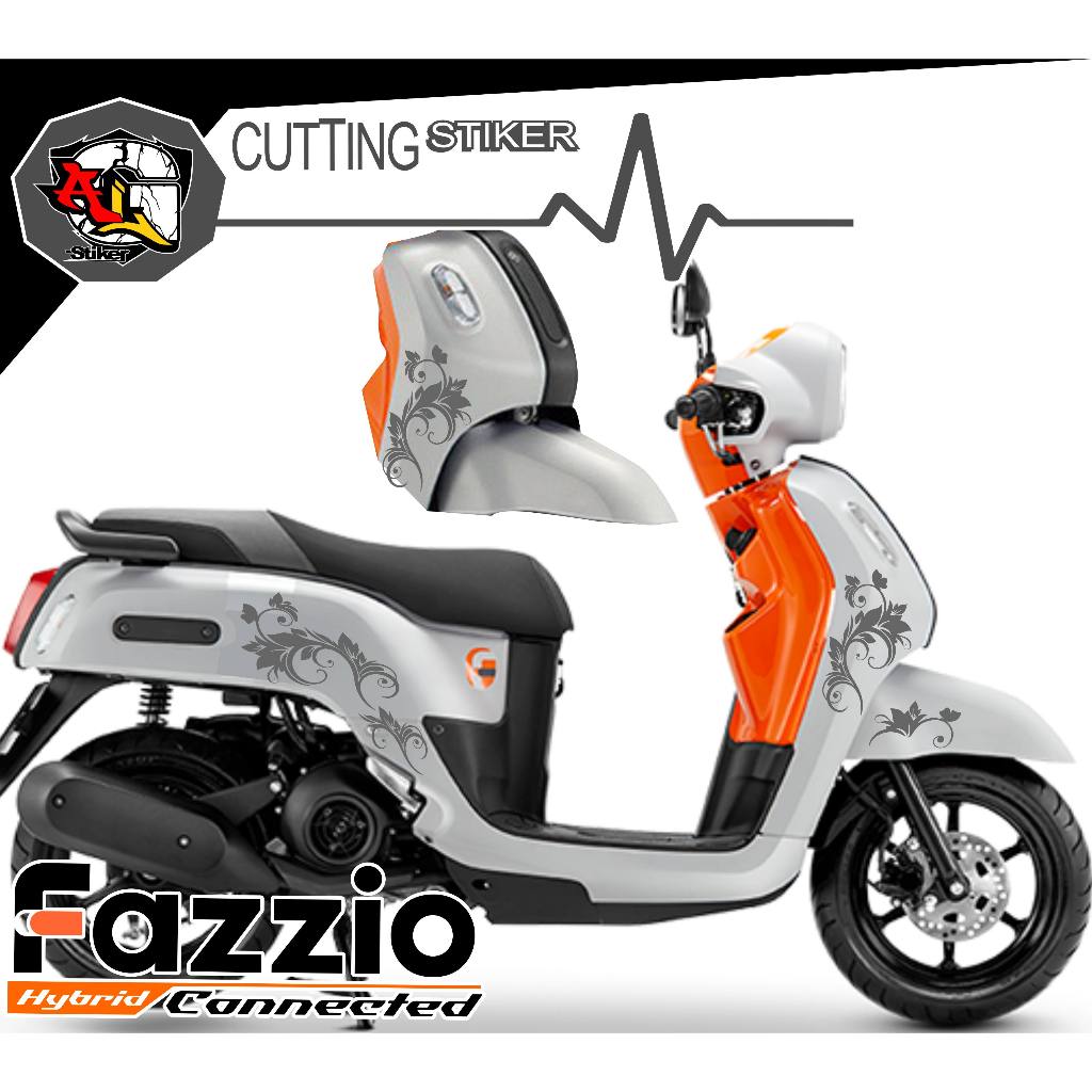 Cutting STICKER/SCF.151/FZIO STRIPING/FAZZIO DECAL/FLOWER STICKER/BATIK ...