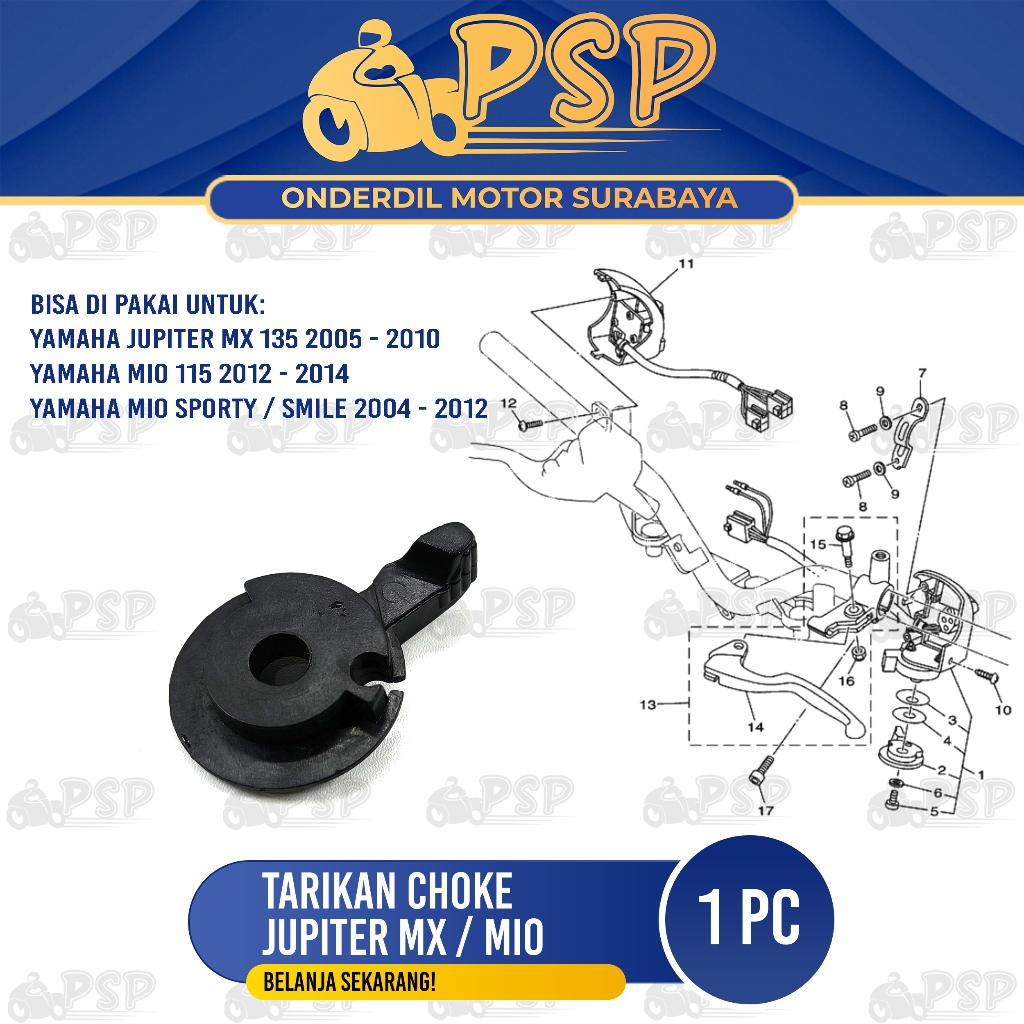 Jupiter / Mio Choke Pull - Starter Lever Handle Cuk Coke Yamaha Crypton ...