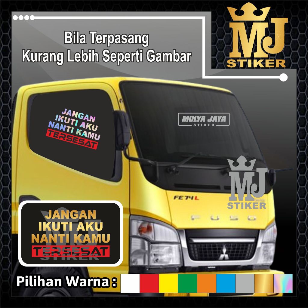 Mulya JAYA CUTTING STICKERS WORDS CODE 23 (DON'T BELOW I MISS YOU'll ...