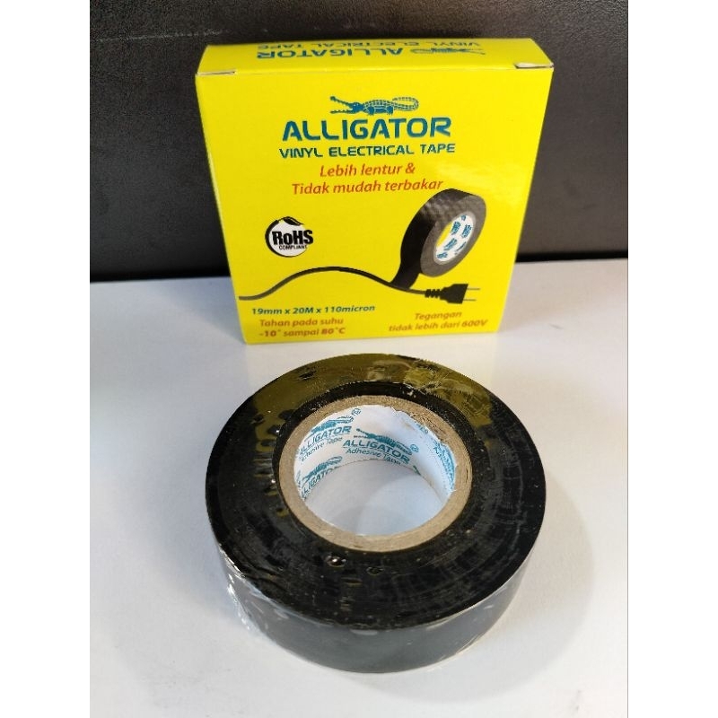 Alligator - Black Electrical Insulation / Vinyl Electrical Tape 19mm ...