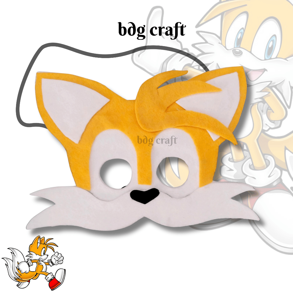 Cosplay mask TAILS sonic and frends flannel mask | Shopee Philippines