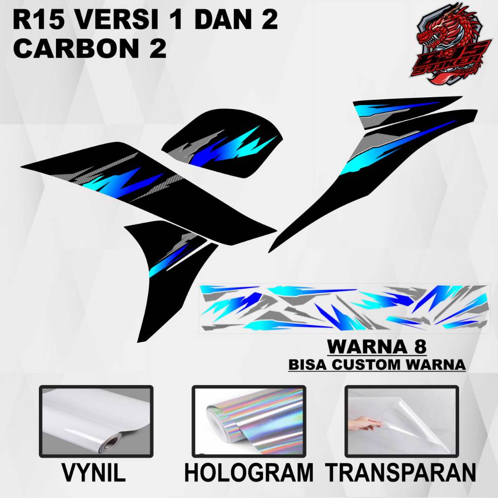 MESIN Yamaha R15 R 15 v1 v2 striping sticker - Yamaha R15 R 15 v1 v2 ...