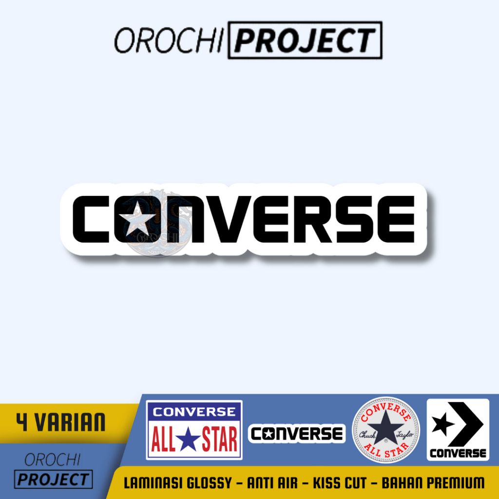 Converse Vinyl Glossy Shoe Brand Logo Sticker Waterproof HP Laptop ...
