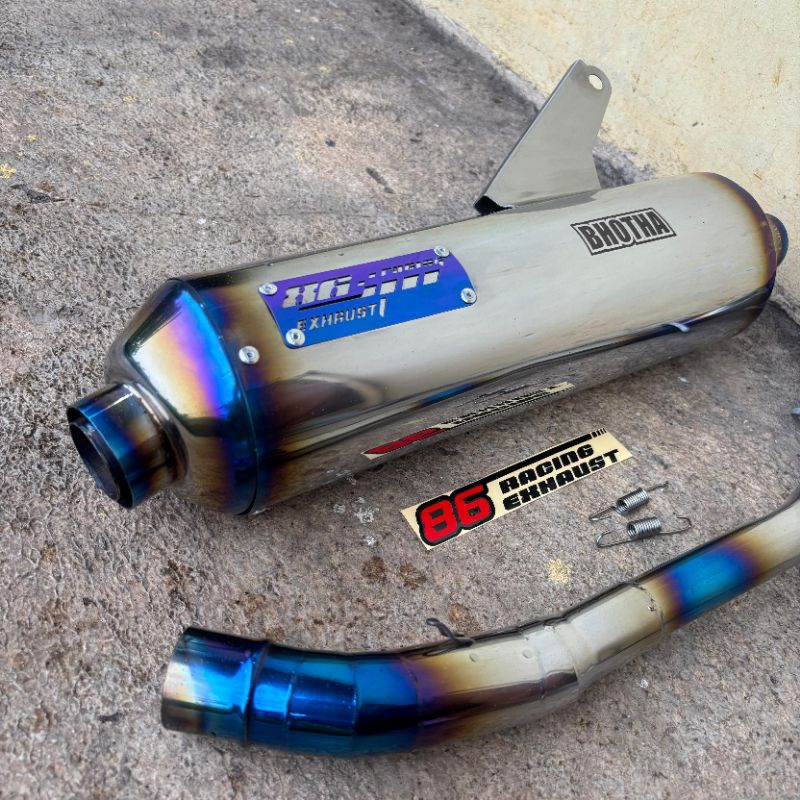 UNGU Standard racing exhaust purple/blue original 86 racing NMAX AEROX ...