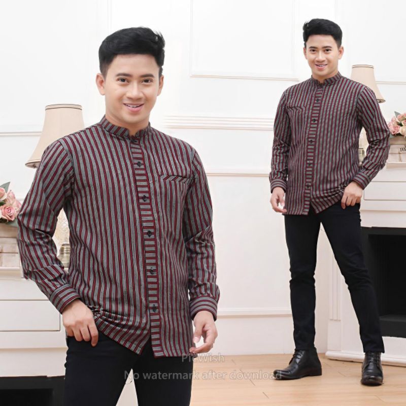 KEMEJA Lurik Surjan Shirt Traditional Clothes Traditional Clothes ...