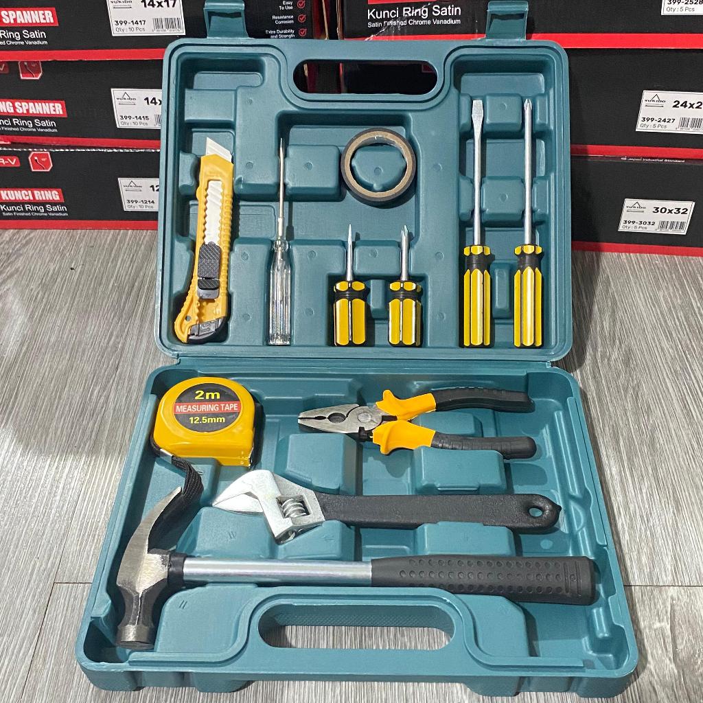 Tool Set Hammer Pliers Screwdriver Wrench Cutter 8 IN 1 - ToolBox Set ...