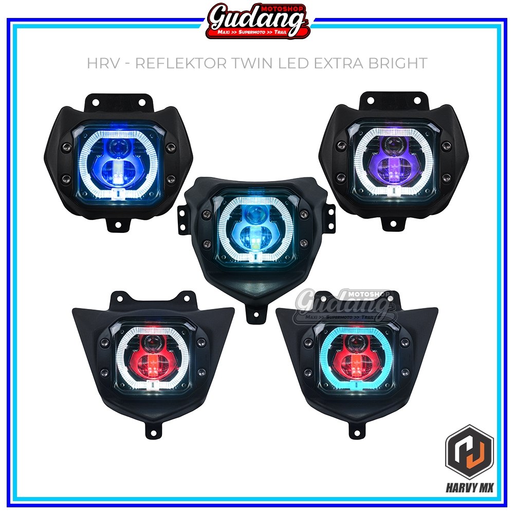 Harvy MX Extra Bright Twin Led Reflector Supermoto CRF 150L KLX 150 ...