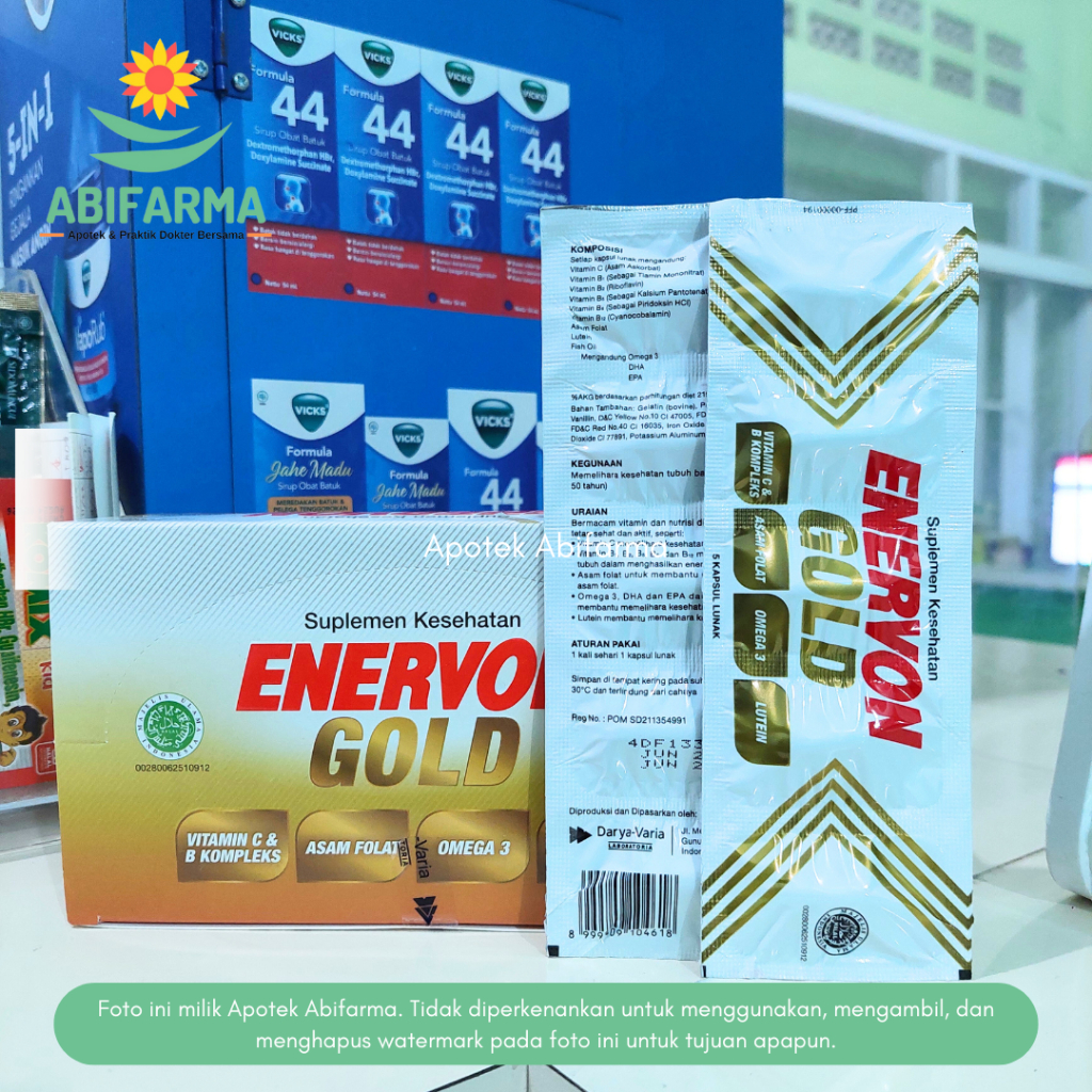 Enervon Gold Strip 5 Capsules / Vitamin Supplement for the Elderly ...