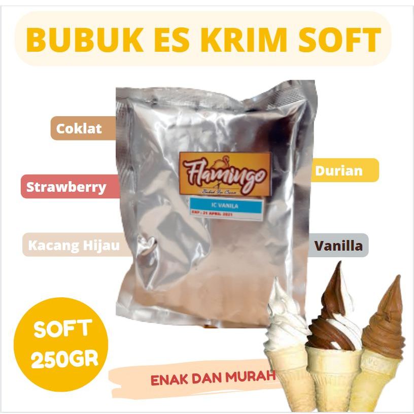 Flamingo Soft Ice Cream and hard Pondan Ice Cream Ingredients Ice Cream ...
