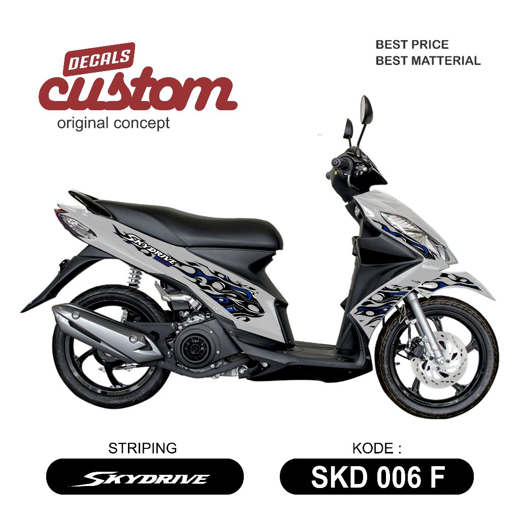 Suzuki skydrive motorbike sticker striping suzuki skaydrive decal ...