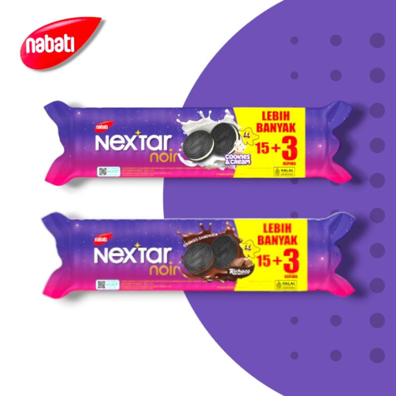 Nabati Nextar Noir Sandwich Biscuits 120g | Richoco / Cookies & Cream ...