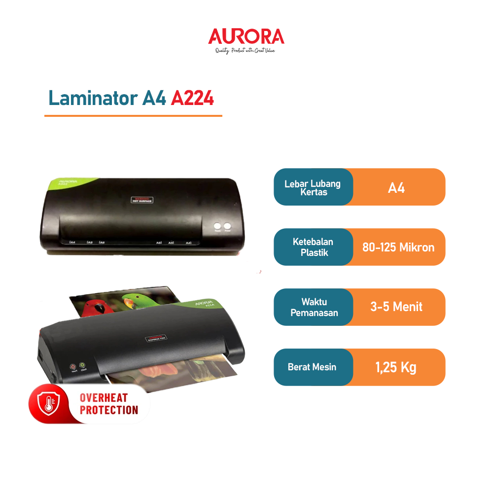 MESIN Daiichi X Aurora - Portable Document Laminating Machine A4 A224 Laminator Paper | Shopee ...