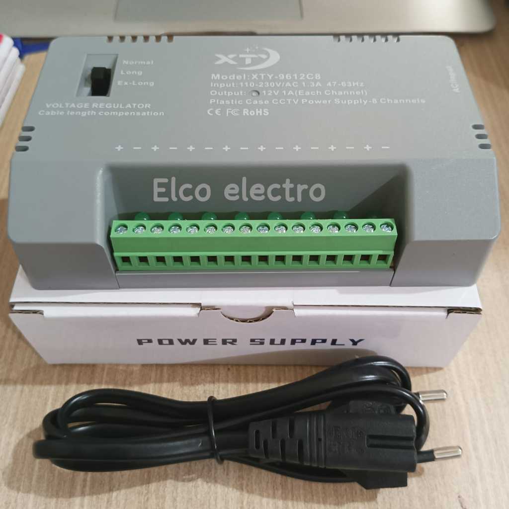 Psu 8 Channel POWER SUPPLY switching 8 Channel CCTV 12 Volt | Shopee ...