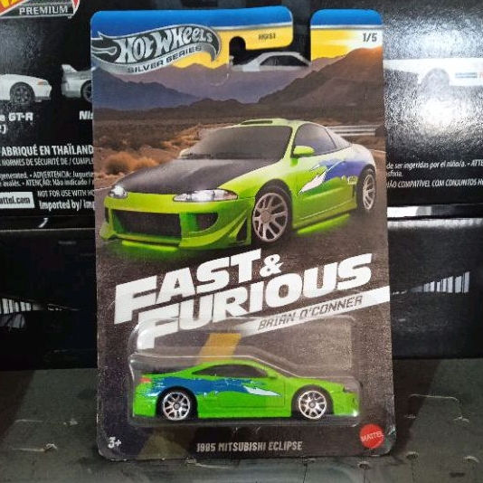 Hotwheels Fast and Furious Brian O Conner 1995 Mitsubishi Eclipse (regular protector bonus + gel ...