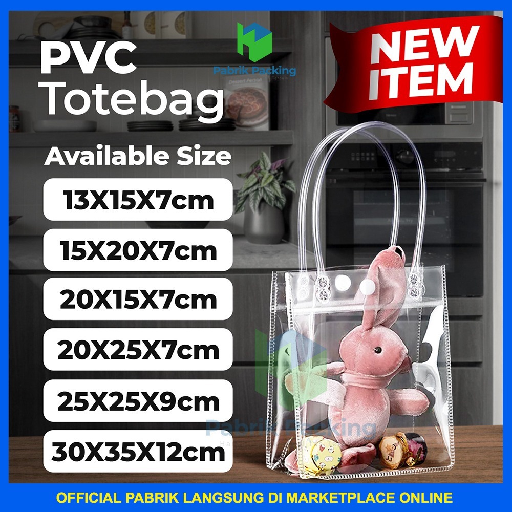 Pvc Mica bag Transparent Tote bag Goodie bag Hampers Premium Plain ...