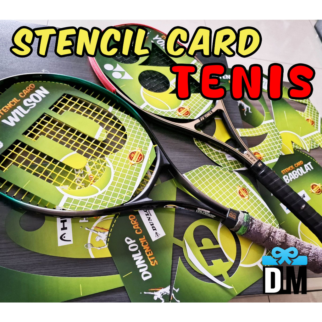 Logo prints for TENNIS TENNIS racket strings Yonex Wilson Stencil cards ...