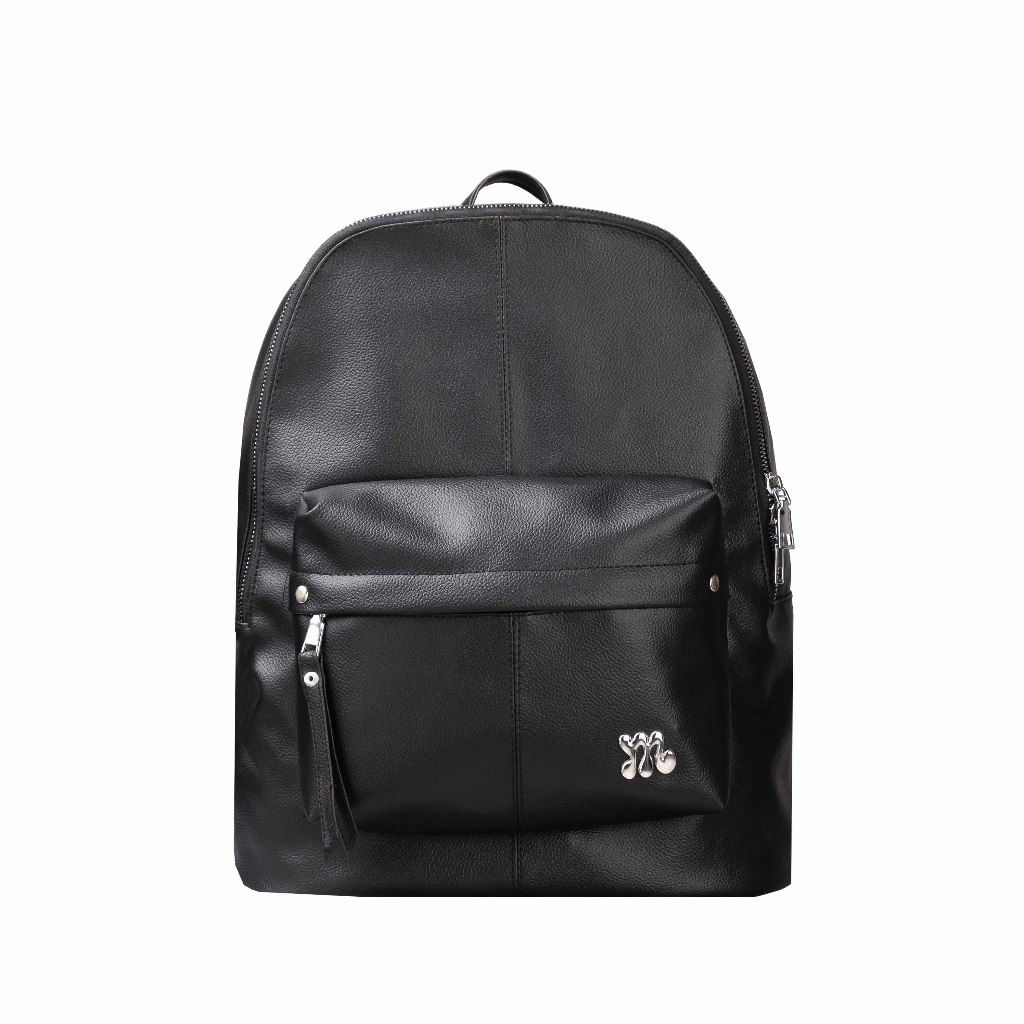 Magia Ruby Black Leather Backpack Women's Backpack | Shopee Philippines