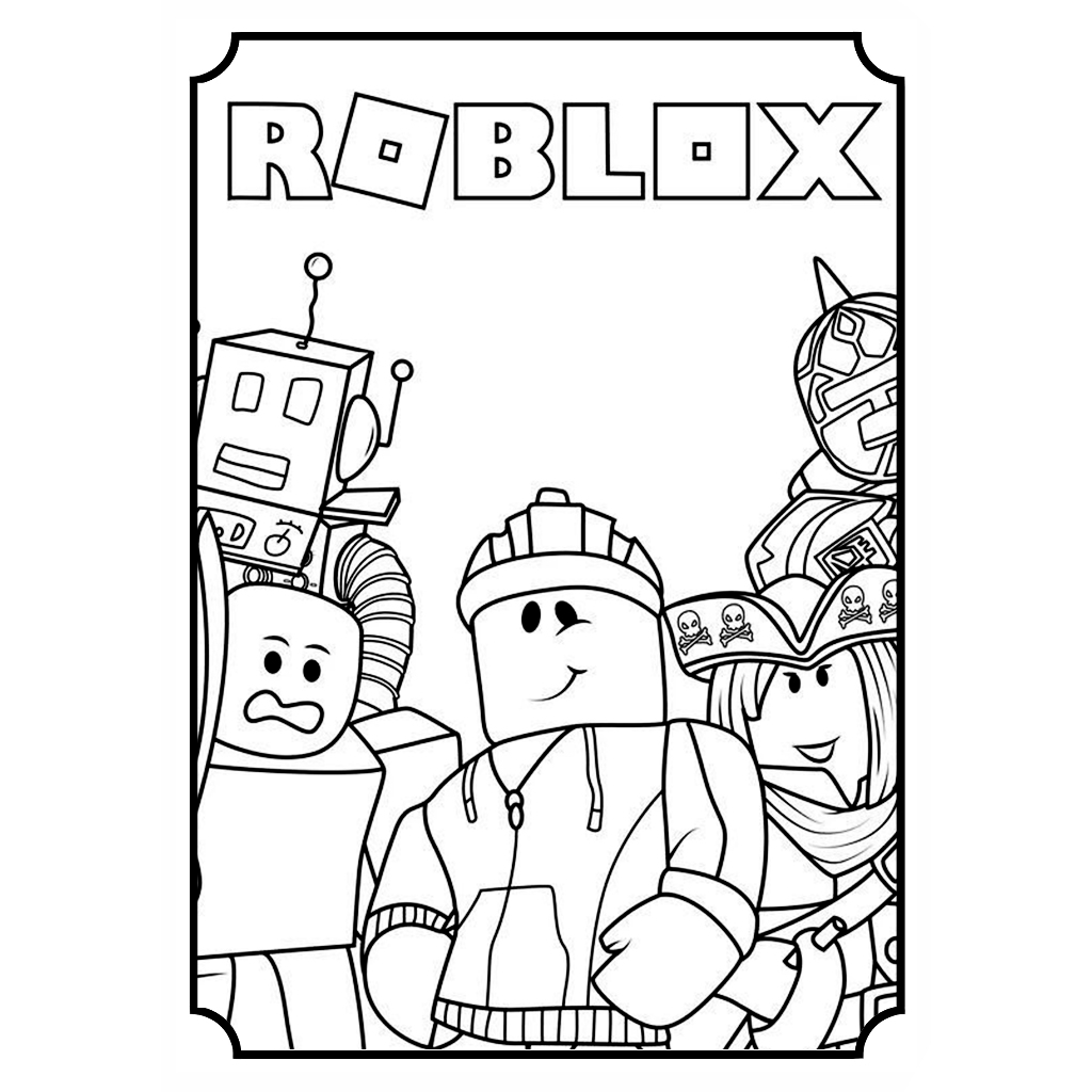 Roblox Theme Coloring Drawing Paper Sheets CONTENTS 20 PCS Children's ...