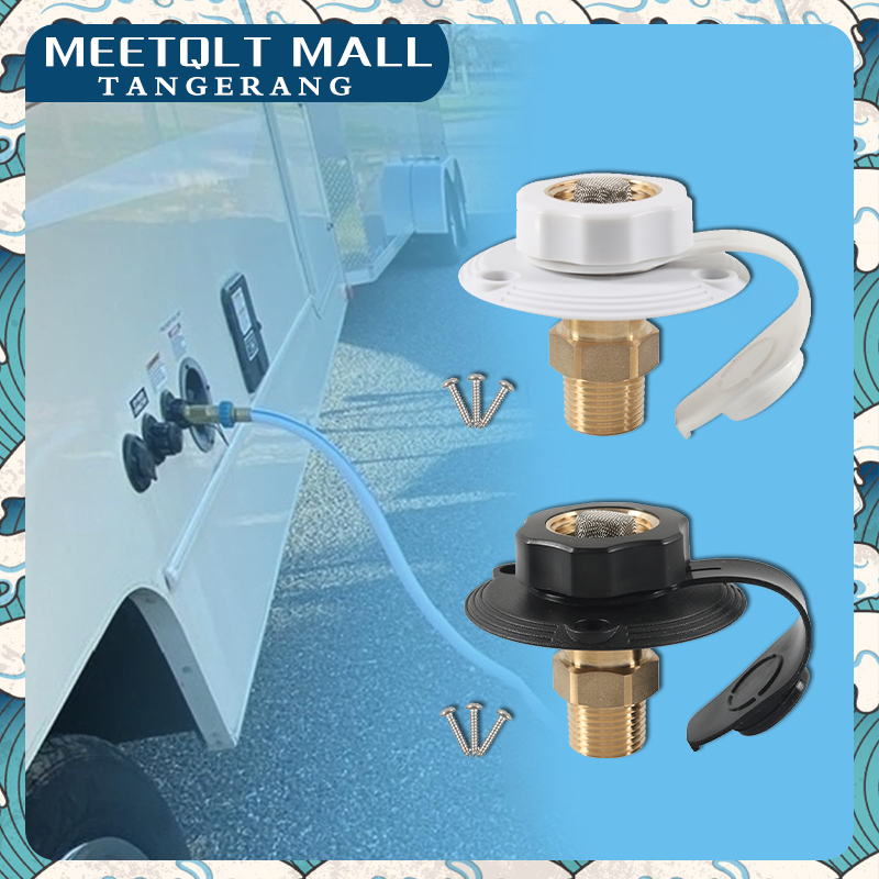 Water Fill Inlet For Camper-RV Water Inlet ABS+Brass-One Way Water ...