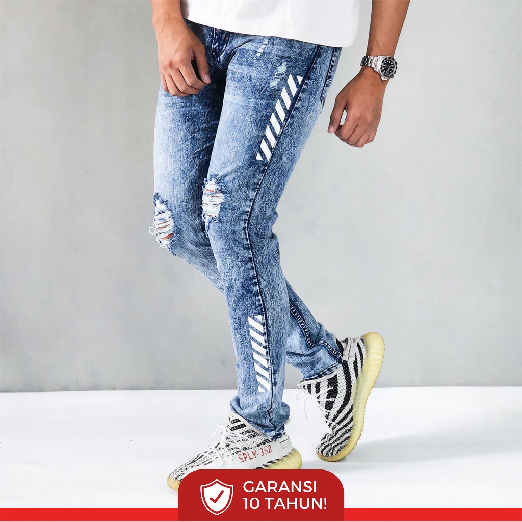 Papago - Men's Skinny Slimfit Jeans - Strip | Shopee Philippines