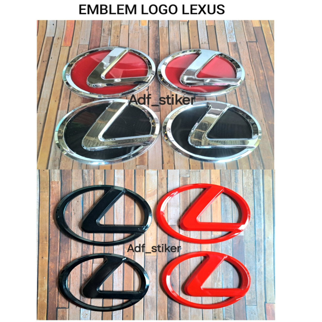 MERAH Red and black Lexus Logo Lexus car emblem/ size 13cm 14 cm ...
