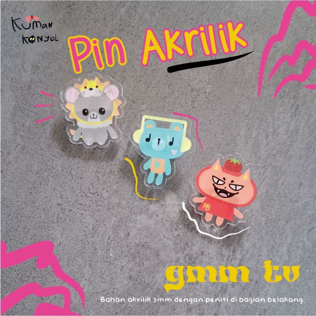 GMM ACRYLIC PIN TV PIN BADGES SAMRUAY CUTE SOLES POLCASAN MUVMUV | Shopee Philippines