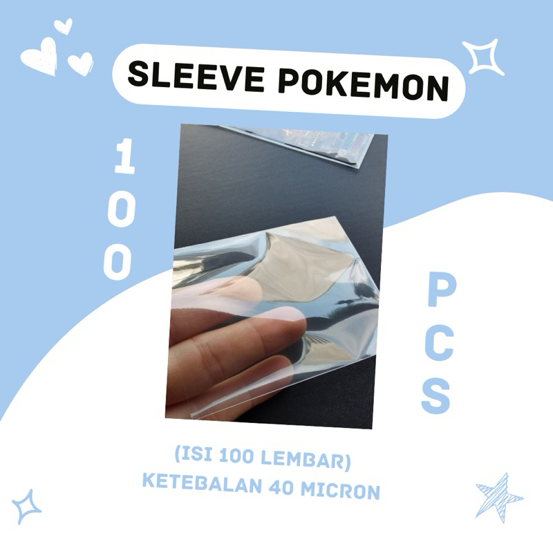 (100 PCS) Plastic Pokemon Cards / Clear Pokemon Card Sleeves Standard ...