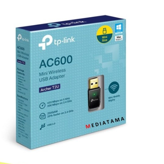 Tplink TP LINK TP-LINK ARCHER T2U AC600 MINI USB WIFI RECEIVER ADAPTER ...