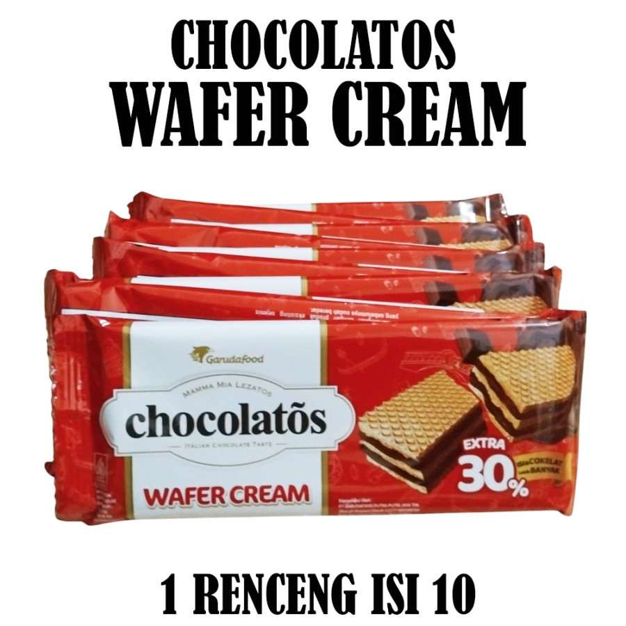 Chocolatos Wafer Cream Original 17gr x10 pack/chocoolatos mamamia ...