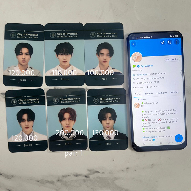 Enhypen dark moon riverfield id card | Shopee Philippines