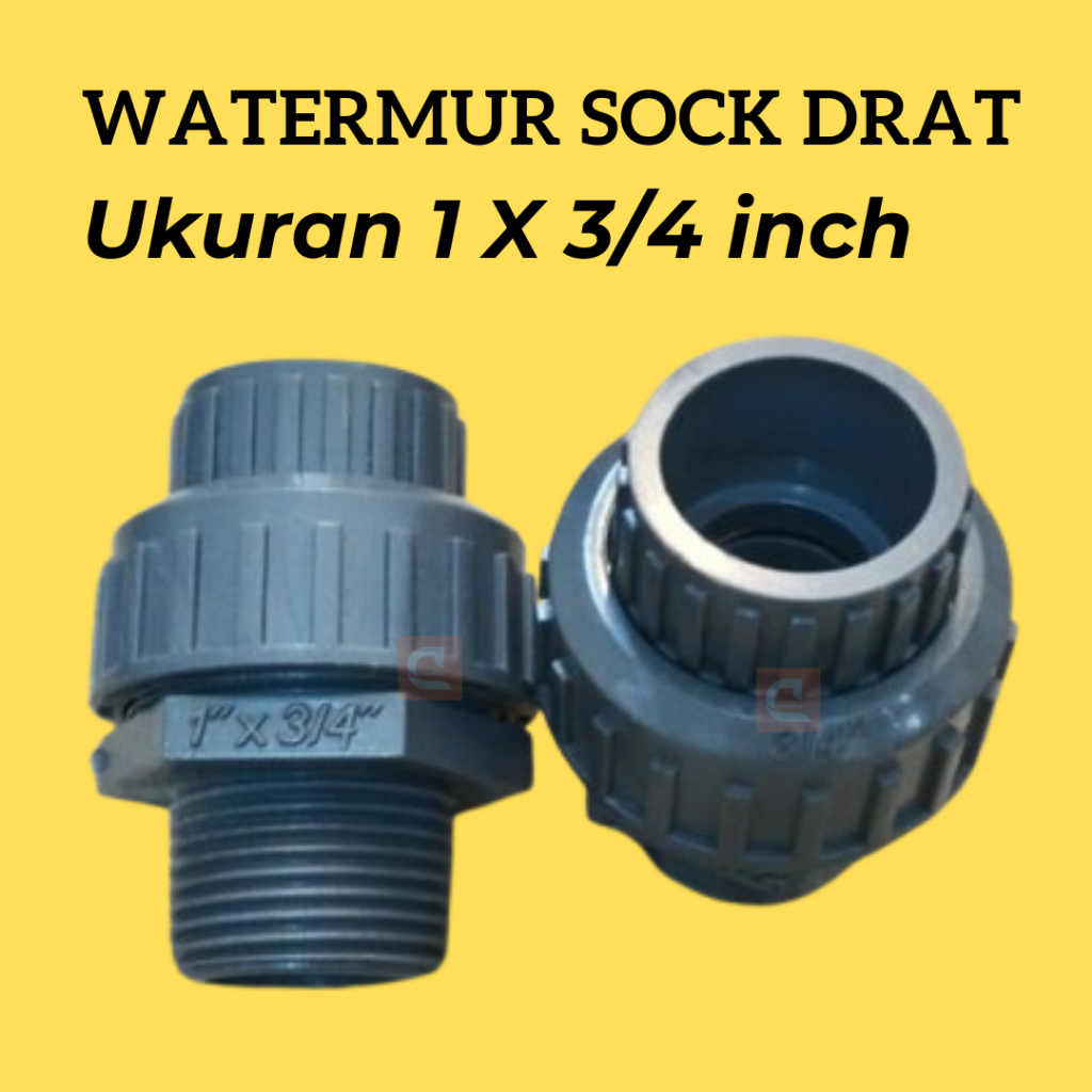 Sok Drat Watermur Fitting Pipe Union Sock Size 1 X 3/4 Inch | Shopee ...
