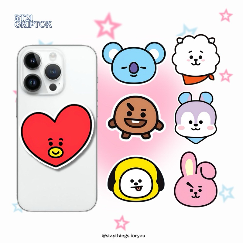 Staythings [ready] BTS BT21 Griptok Pop Socket | Shopee Philippines