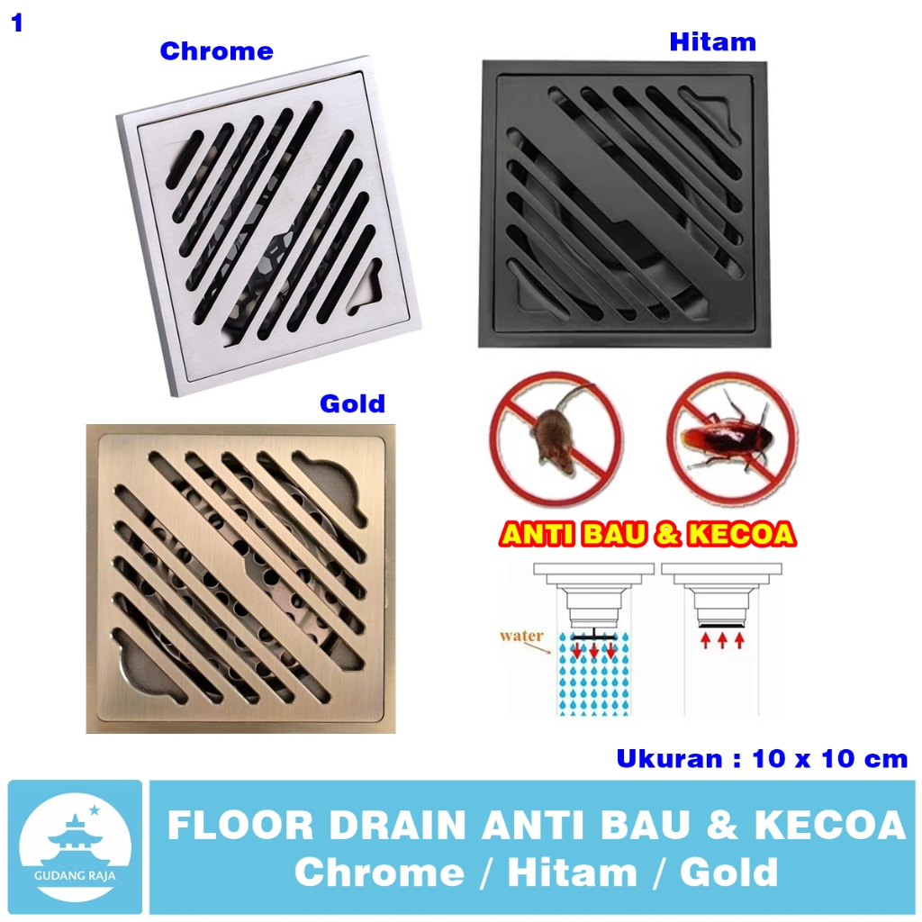 Bathroom Floor Drain Anti Odor Anti Cockroach Stainless Got Filter Afur ...