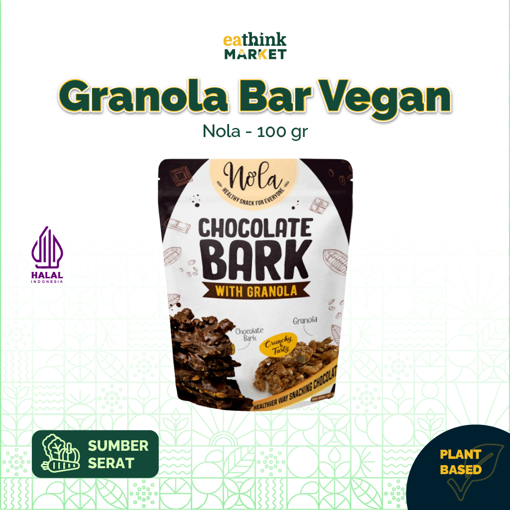 Granola Chocolate Chip Chocolate Bar Vegan Gluten Free - Nola 100 g ...