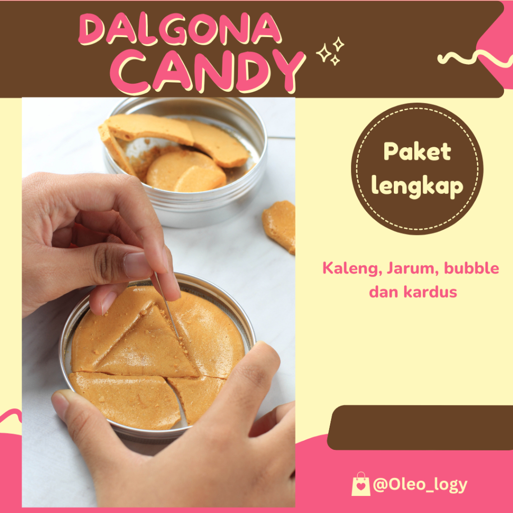 Dalgona Candy Complete Package in squidgame Needle Tin Packaging Korean ...