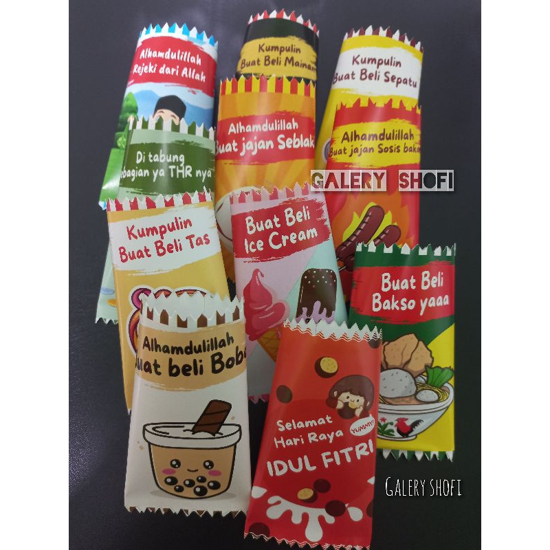 10pcs Candy Shaped Eid Envelopes with Different Motifs | Eid Angpau ...